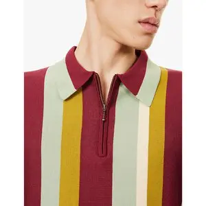 Martine Rose Vertical Stripe Spread-collar Regular-fit Stretch-woven Blend Jumper