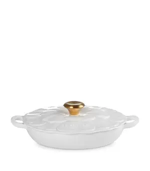 LE CREUSET Cast Iron Petal Shallow Casserole Dish
