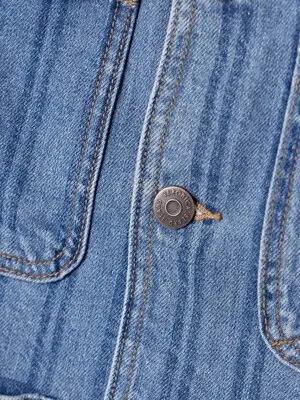 Veronica Beard Dahl Striped Denim Chore Jacket
