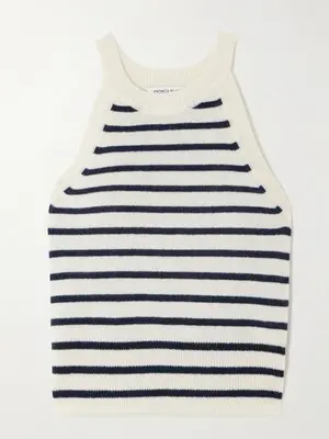 Veronica Beard Myrick Striped Cashmere Tank
