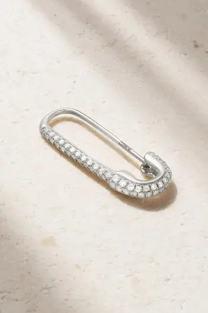 ANITA KO Anita Ko Safety Pin Diamond Earring White Gold