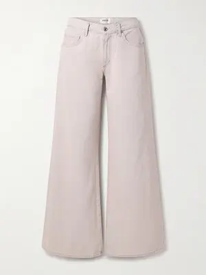 AGOLDE Clara Baggy Low-rise Wide-leg Jeans - Purple