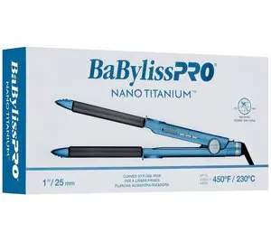 BABYLISSPRO Nano Titanium 1 Inch Curved Styling Iron