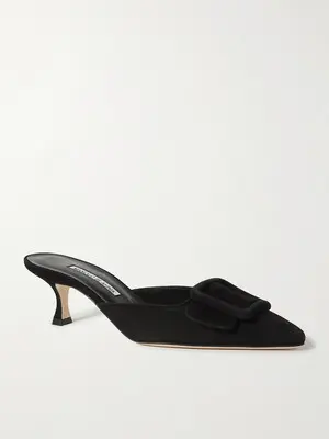 Manolo Blahnik Maysale 50 Buckled Mules