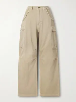 Denimist Cotton-drill Wide-leg Cargo Trousers
