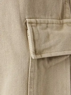 Denimist Cotton-drill Wide-leg Cargo Trousers