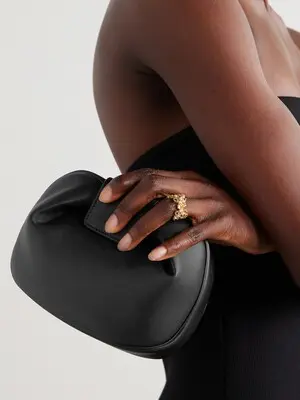 Gabriela Hearst Soft Demi Leather Clutch - Black