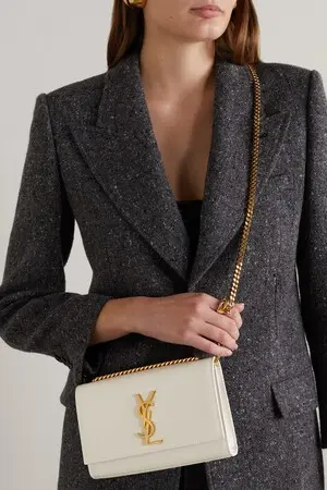 Saint Laurent Kate Embossed-leather Shoulder Bag