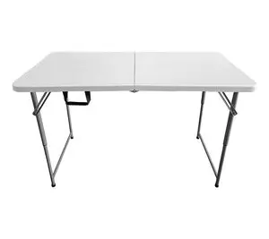 TECHNI MOBILI Techni Home 4' Granite White Adjustable Height Olding Table