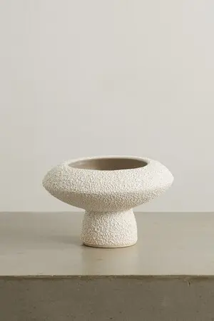 MARLOE MARLOE Net Sustain Lully Glazed Ceramic Vase - Neutrals