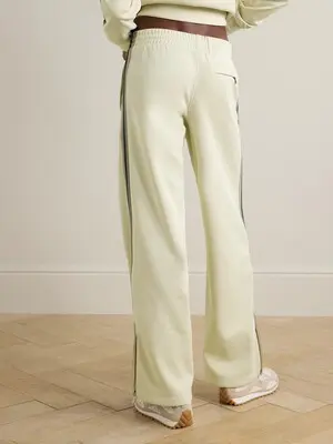 Burberry Embroidered Striped Jersey Track Pants