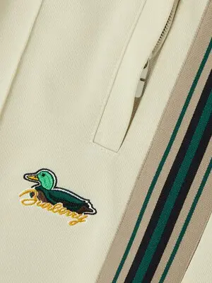 Burberry Embroidered Striped Jersey Track Pants
