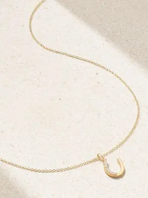 MELISSA JOY MANNING 14-karat Recycled And Diamond Horseshoe Necklace - Gold