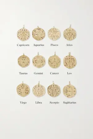 CHARMS COMPANY Zodiac 14-karat Multi-stone Necklace - Gold