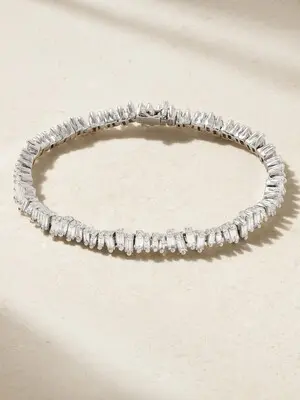 SUZANNE KALAN 18-karat White Diamond Tennis Bracelet - Gold