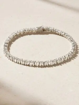 SUZANNE KALAN 18-karat White Diamond Tennis Bracelet - Gold