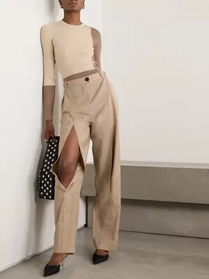 PETER DO Cutout Wool-blend Pants