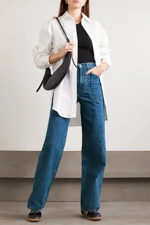 SLVRLAKE Grace Organic High-rise Wide-leg Jeans