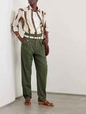 LEMAIRE Pleated Tapered Wool Pants