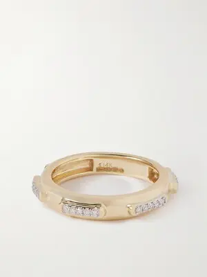 STONE AND STRAND 14-karat Diamond Band Ring - Gold