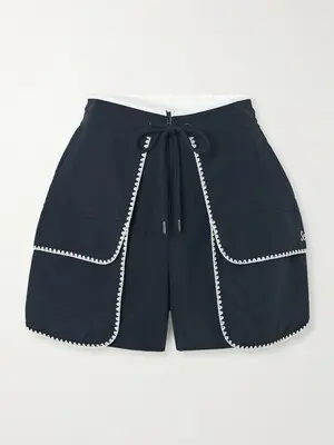 Sea Evelyn Embroidered Shell Shorts