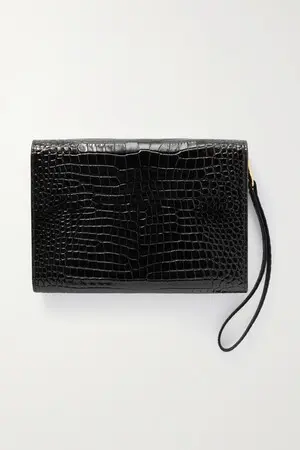 Saint Laurent Cassandre Croc-effect Pouch