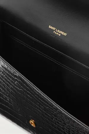Saint Laurent Cassandre Croc-effect Pouch