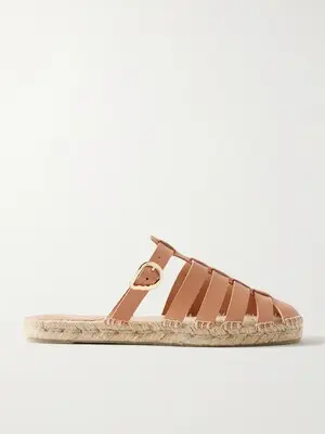 CastaÑer Leather Cage Espadrille Sandals