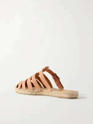 CastaÑer Leather Cage Espadrille Sandals