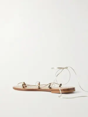 AMANU The Serengeti Metallic Leather Sandals