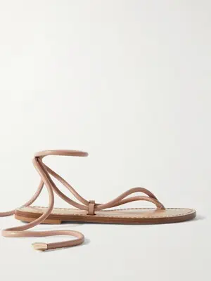 AMANU Kilimanjaro Leather Sandals - Neutrals