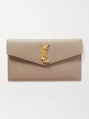 Saint Laurent Uptown Textured-leather Pouch