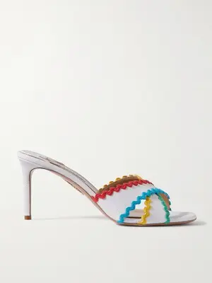 AQUAZZURA Ric Rac 75 Raffia Sandals