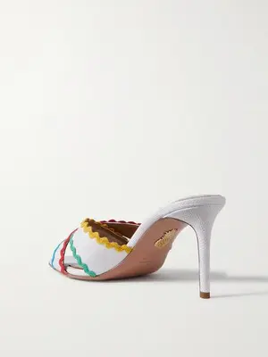 AQUAZZURA Ric Rac 75 Raffia Sandals