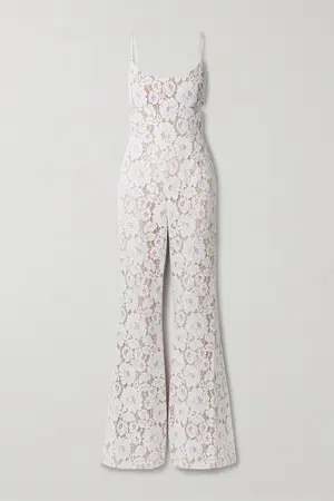 Michael Kors Cutout Lace Jumpsuit - White
