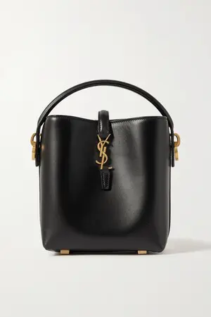 Saint Laurent Le 37 Mini Leather Bucket Bag - Black
