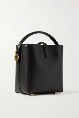 Saint Laurent Le 37 Mini Leather Bucket Bag - Black