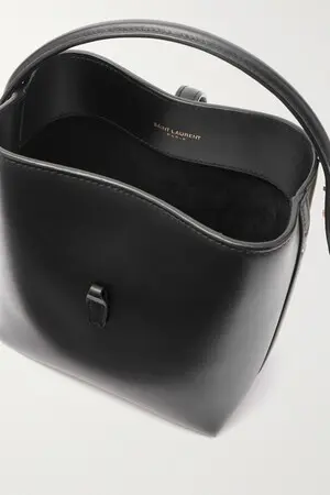 Saint Laurent Le 37 Mini Leather Bucket Bag - Black