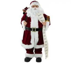 NORTHLIGHT 36 Santa Claus With Naughty Or Nice List Figure - One-color
