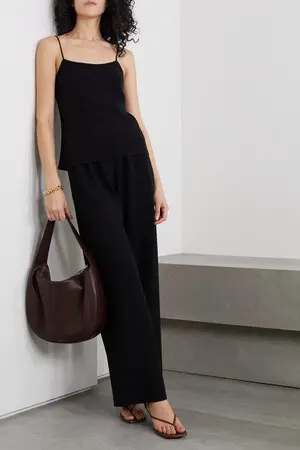 THE ROW Biggins Satin Cami - Black