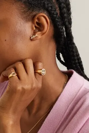 SYDNEY EVAN Love 14-karat Diamond Earring