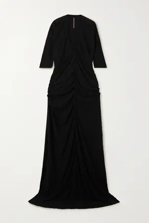 Rick Owens Em Draped Jersey Maxi Dress