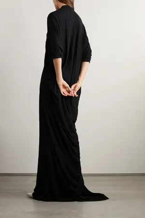 Rick Owens Em Draped Jersey Maxi Dress