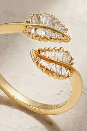 ANITA KO Small Palm Leaf Diamond Ring