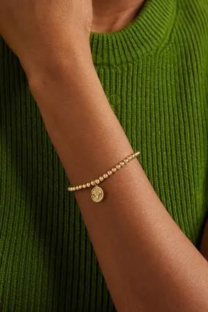 SYDNEY EVAN 14 Karat Diamond Taurus Charm Bracelet