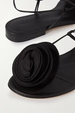 Magda Butrym Satin And Leather Sandals