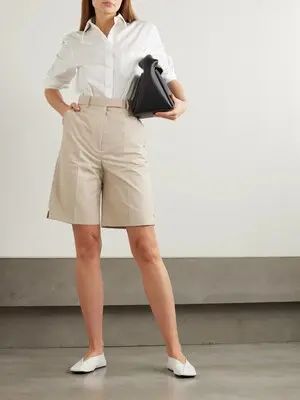 Thom Browne Pleated Canvas Shorts