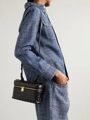 Bottega Veneta Bang Bang Intrecciato Leather Tote - Black