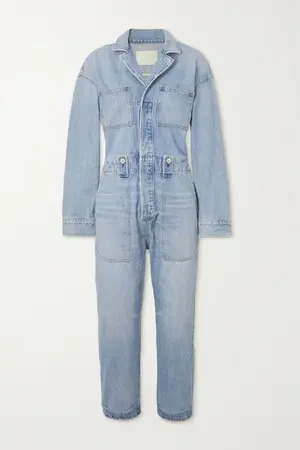 Citizens Of Humanity Net Sustain Amel Cropped Denim Jumpsuit - Blue