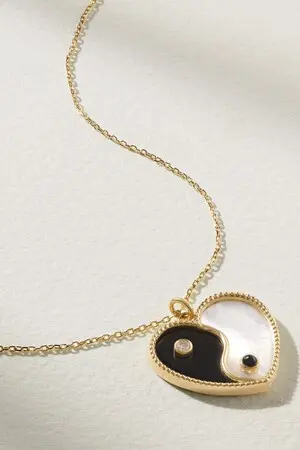 L'ATELIER NAWBAR Yin Yang 18-karat Multi-stone Necklace - Gold